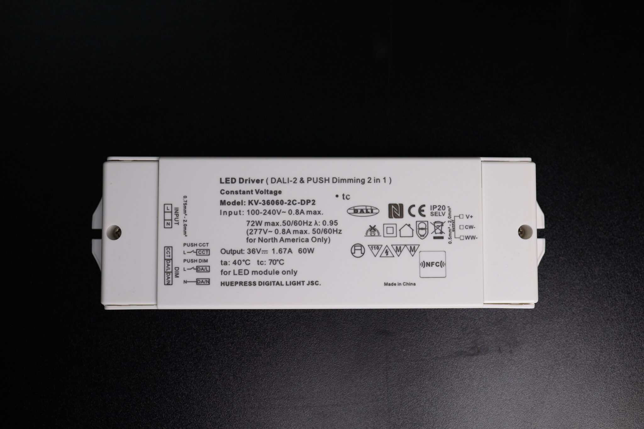 DALI-2 led driver CCT 60W (hỗ trợ chip led Bridgelux) – HuePress