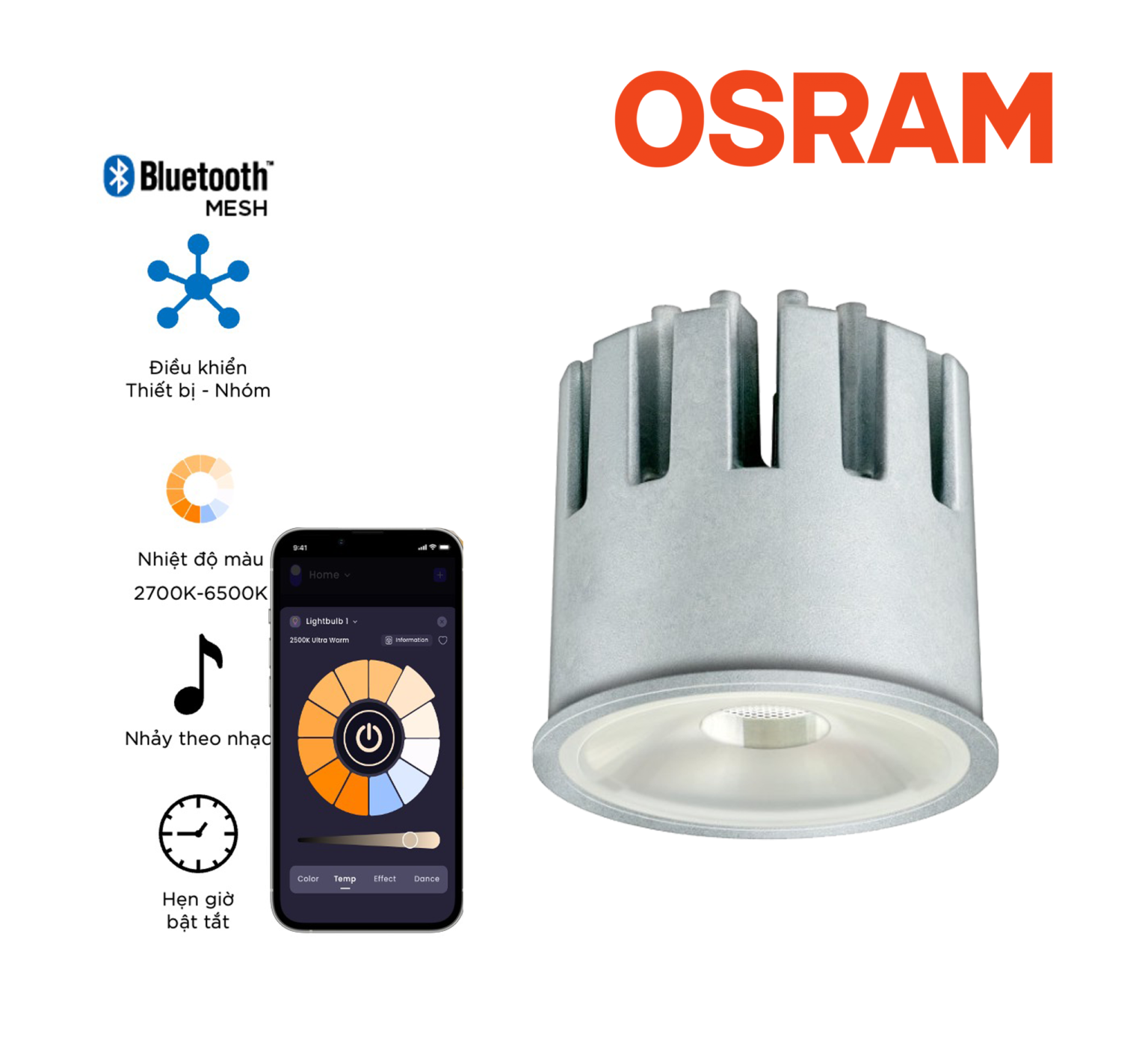OSRAM CCT tunable white- COB-TW-10.2W MR16 – HuePress
